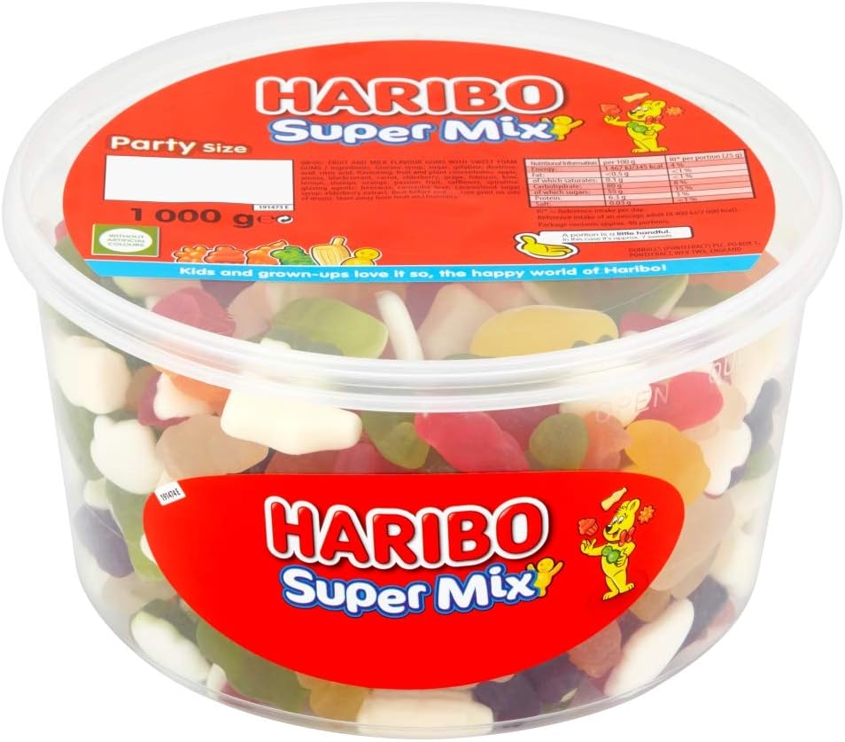 Haribo Supermix Sweets Party Tub, 1kg – HannWorld