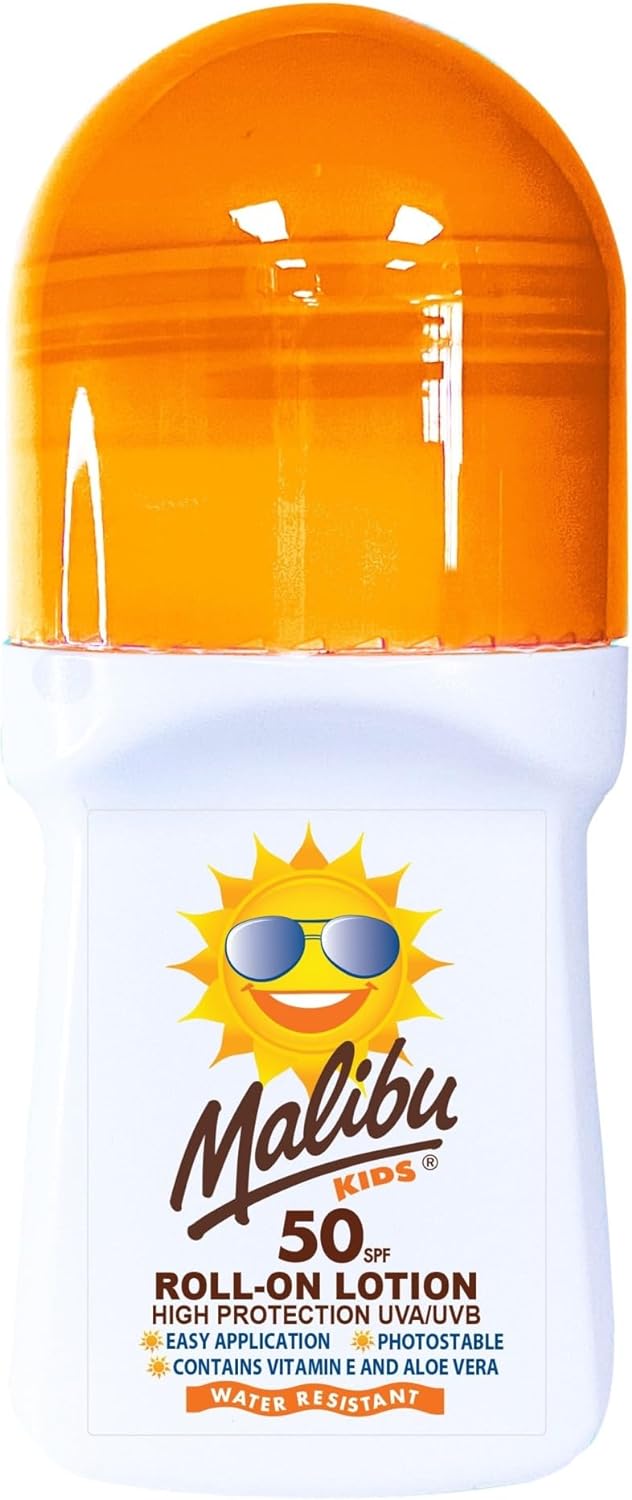 Malibu Sun Kids SPF 50 Lotion Roll On, High Protection, Water Resistan ...