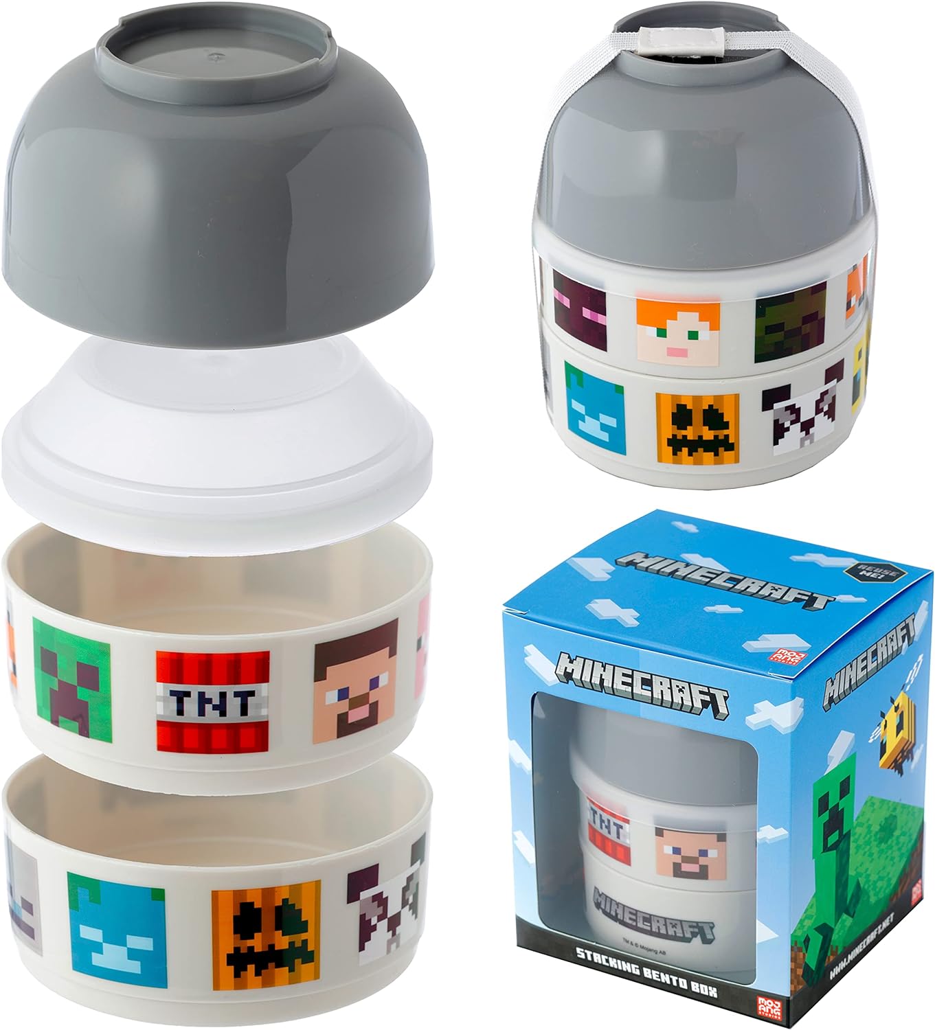 Minecraft Faces Stacked Round Bento – HannWorld