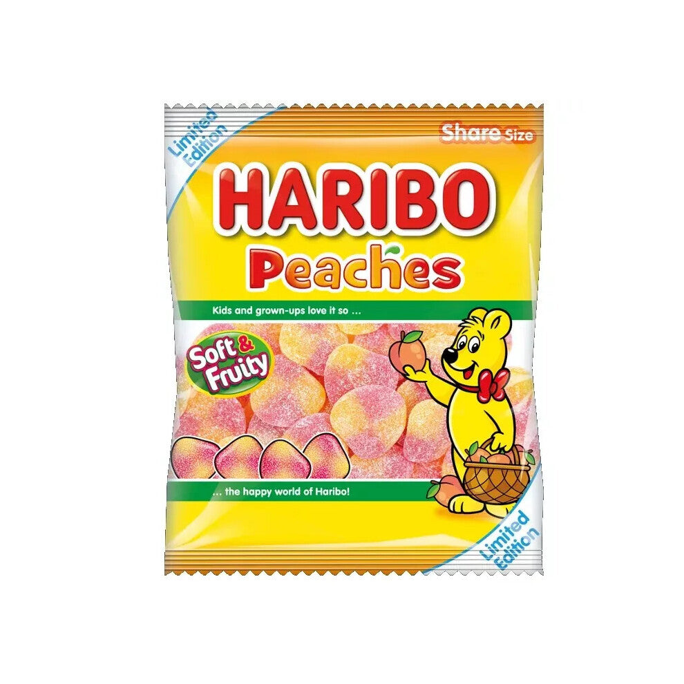 Haribo Peaches Limited Edition, 160g Share Size – HannWorld