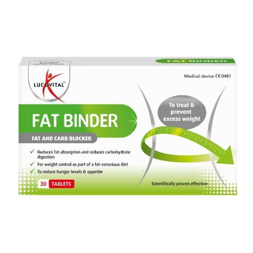 LUCOVITAL FAT BINDER Fat & Carb Blocker Weight Loss 30 Tablets 5-15 Da ...