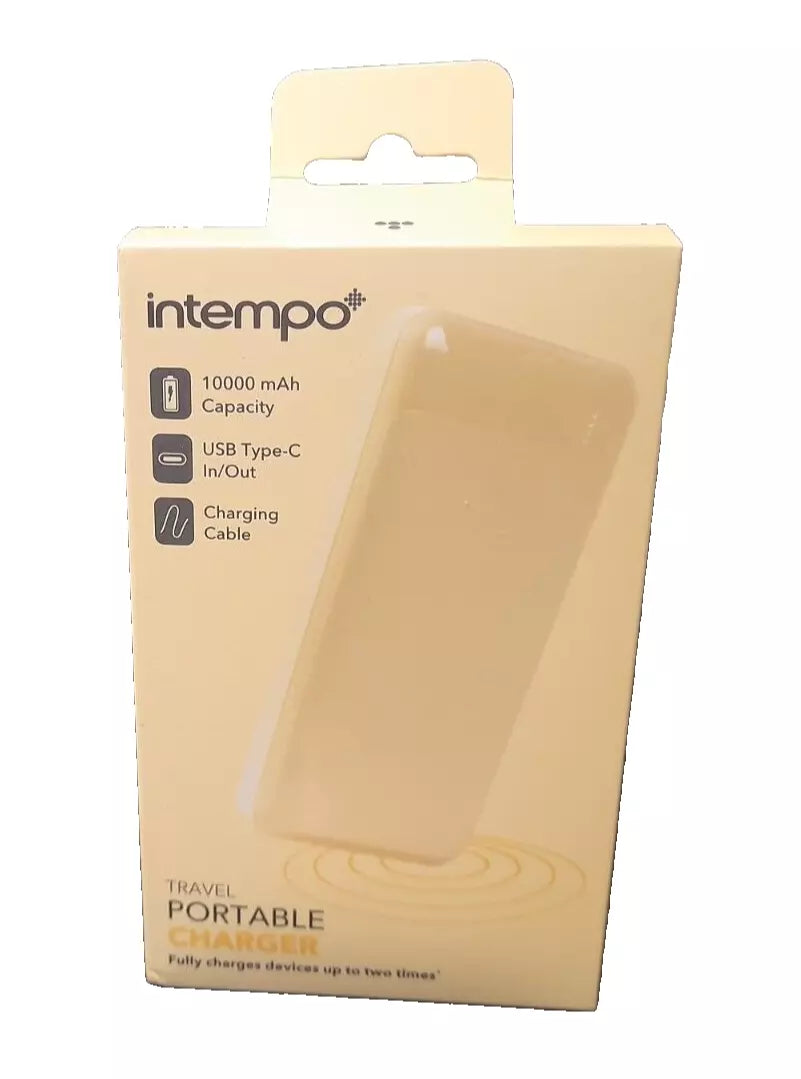 Intempo Rechargeable Yellow Portable Charger / Powerbank 10,000 mAh Ca ...